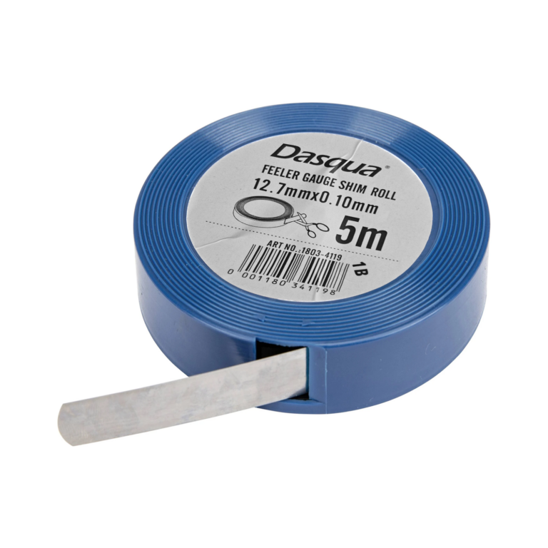 Dasqua feeler gauge shim roll 0.1mm thick 1/2" wide 5 metre long 1803 ...
