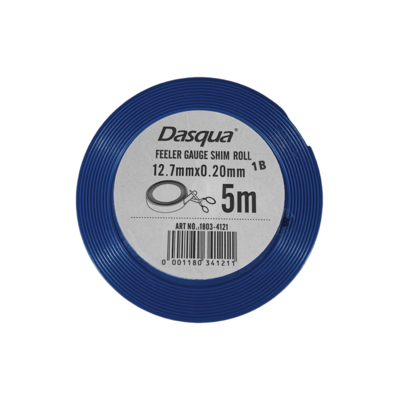 Dasqua feeler gauge shim roll 0.2mm thick 1/2" wide 5 metre long 1803 ...