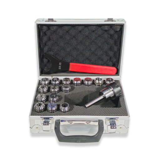 1MT ER25 COLLET CHUCK SET COLLETS CHUCK SPANNER FITTED STORAGE CASE ...