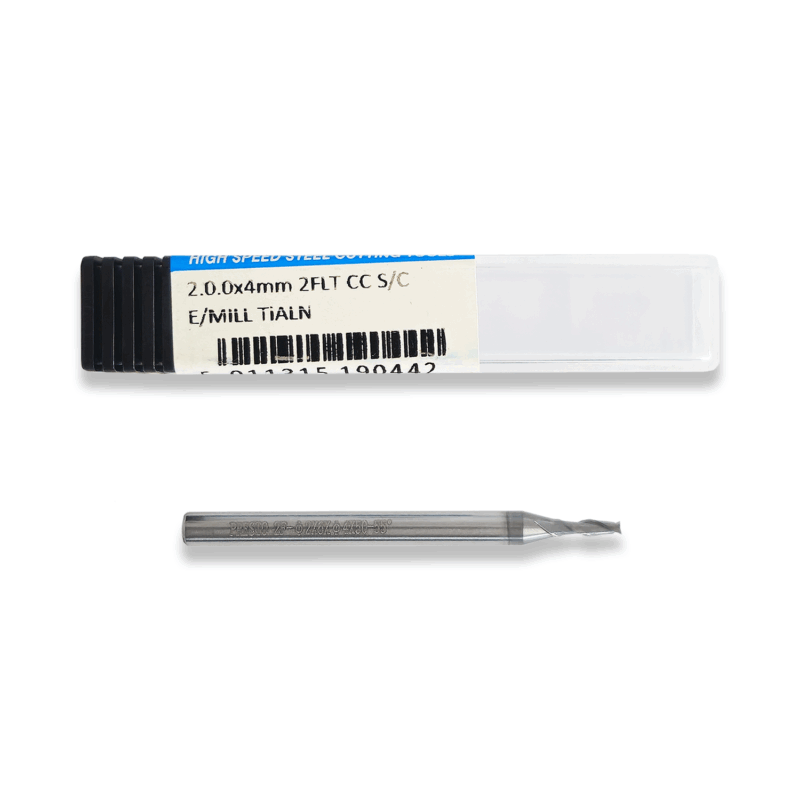 Presto 2mm Diameter x 4mm shank 2 Flute Solid Carbide End Mill Milling ...