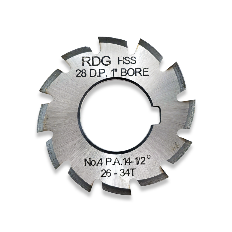 28 DP INVOLUTE GEAR CUTTERS NUMBER 4 - RDG Tools