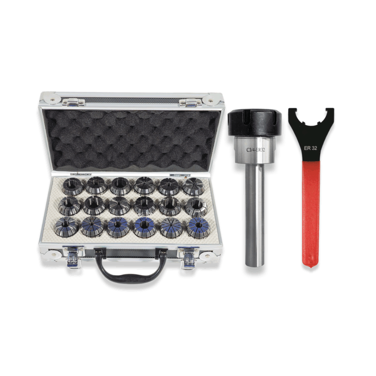 3/4" STRAIGHT SHANK COLLET CHUCK ER32 18PC COLLET SET 2-20MM RANGE ...