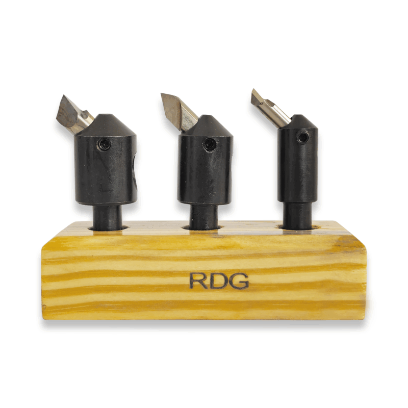 3PC FLYCUTTER SET ROUND HEAD WITH TOOLSTEEL STRAIGHT SHANK 10MM - RDG Tools