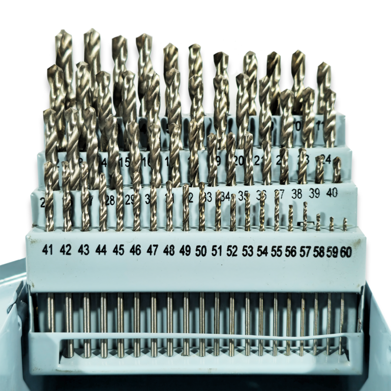60 PIECE WIRE GAUGE SIZE DRILL SET 1-60 DRILLS - RDG Tools