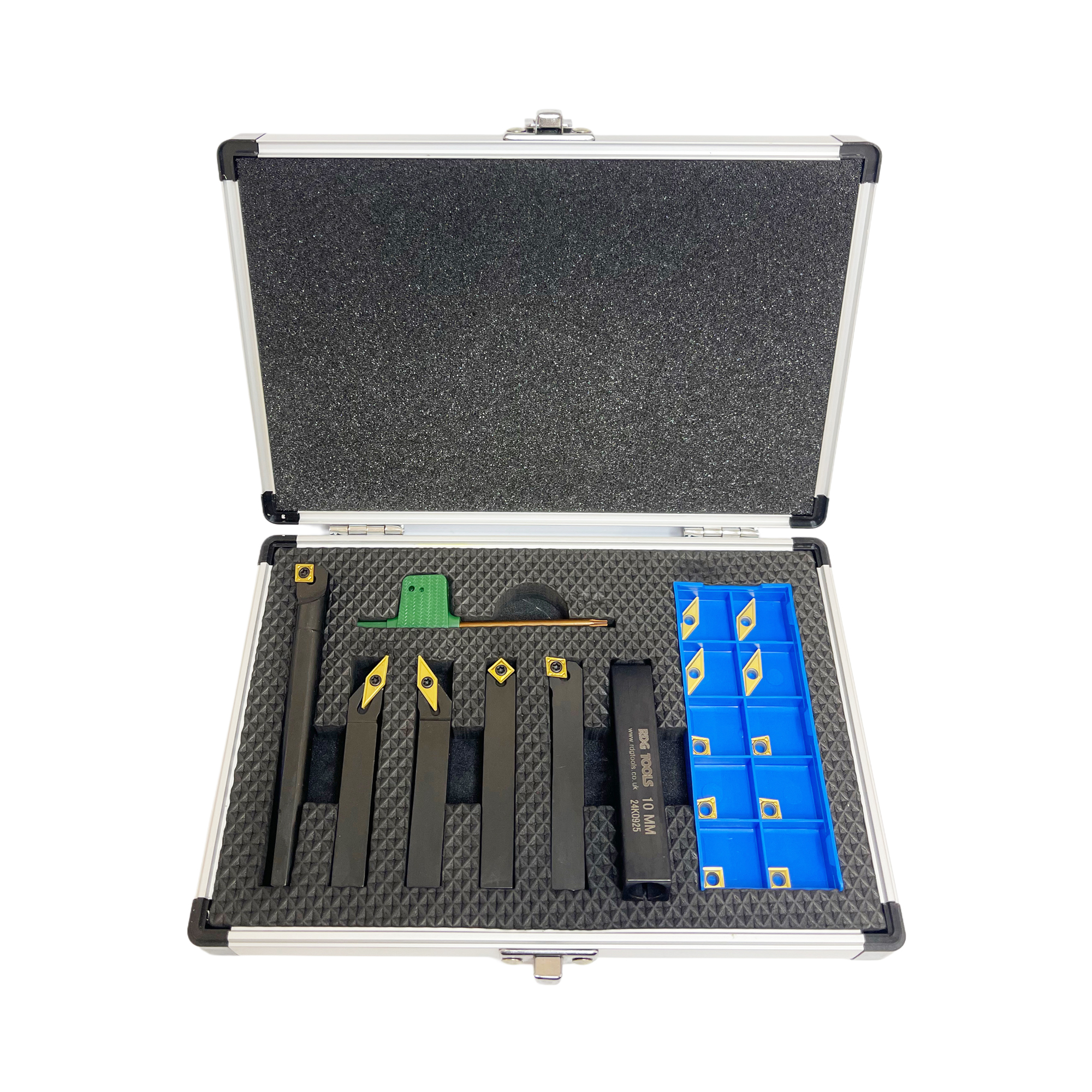 6pc Indexable turning tool set 10mm TURNING FACING BORING WITH SPARE ...