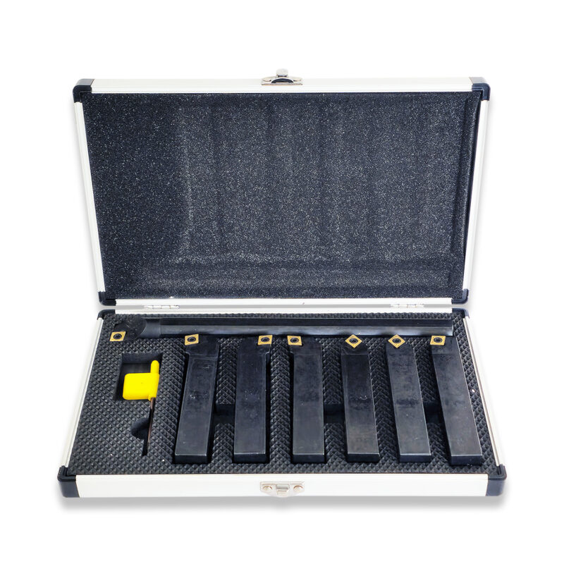 7PC INDEXABLE LATHE TOOL SET 20mm SHANK CCMT 09 - RDG Tools