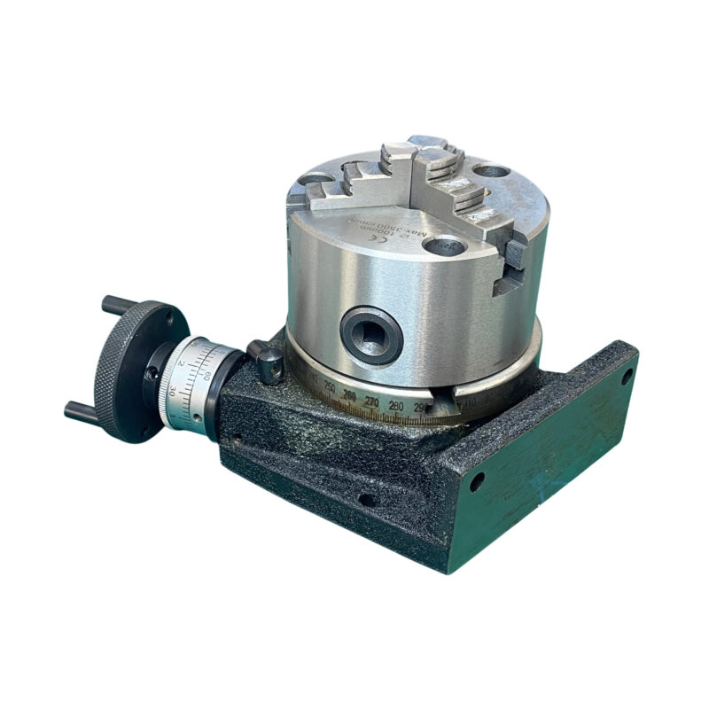 NEW 100MM/4" ROTARY TABLE WITH 3 JAW LATHE CHUCK HORIZONTAL VERTICAL ...
