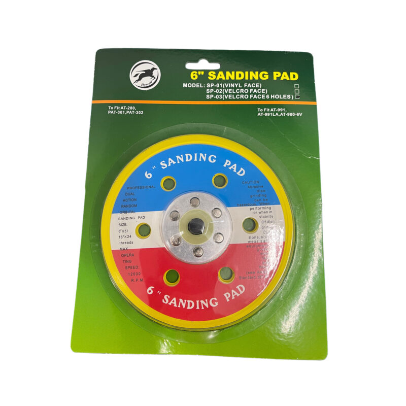 6" Velcro Backing pad for Air Sander - RDG Tools