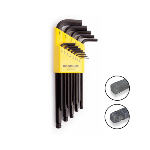 BONDHUS Ball End Hex Allen Key Set 13pcs Imperial 0.050"-3/8" BLX13 ...