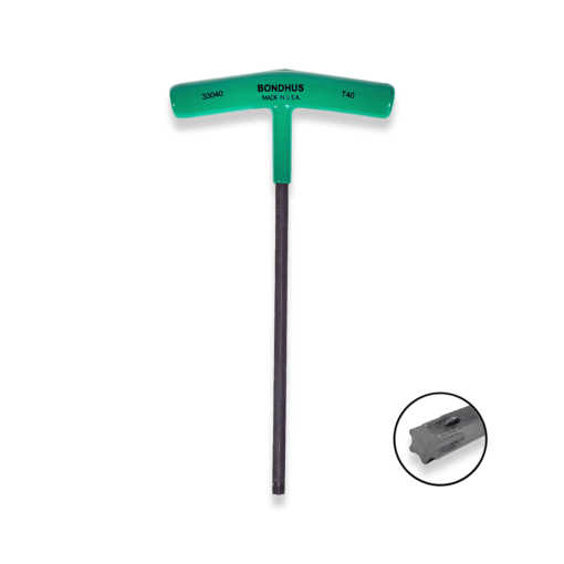 BONDHUS T-Handle T40 Torx Hex Driver 33040 - RDG Tools