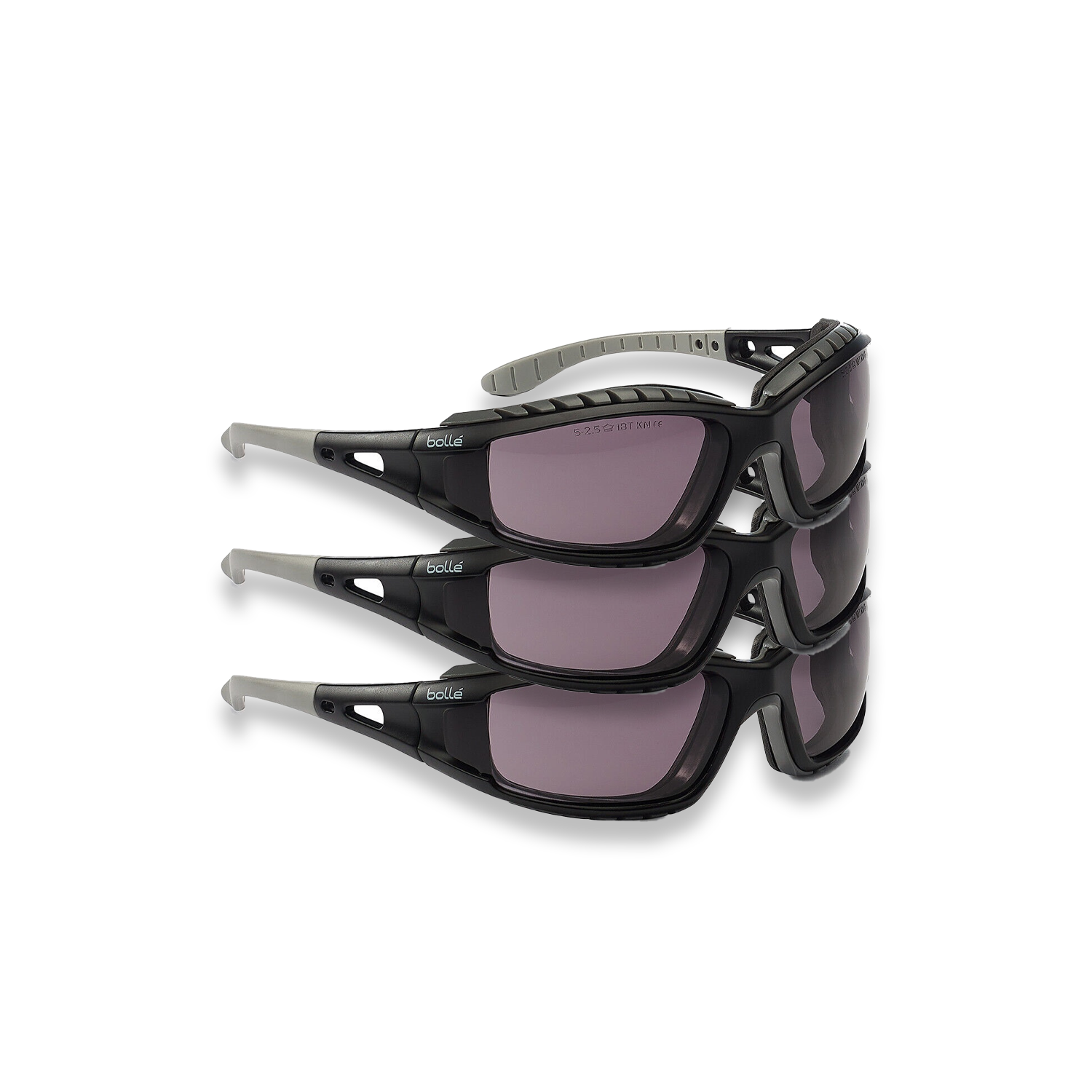 Bolle Safety Glasses Goggles Tracker Range TRACPSF Smoked Lens x 3 ...