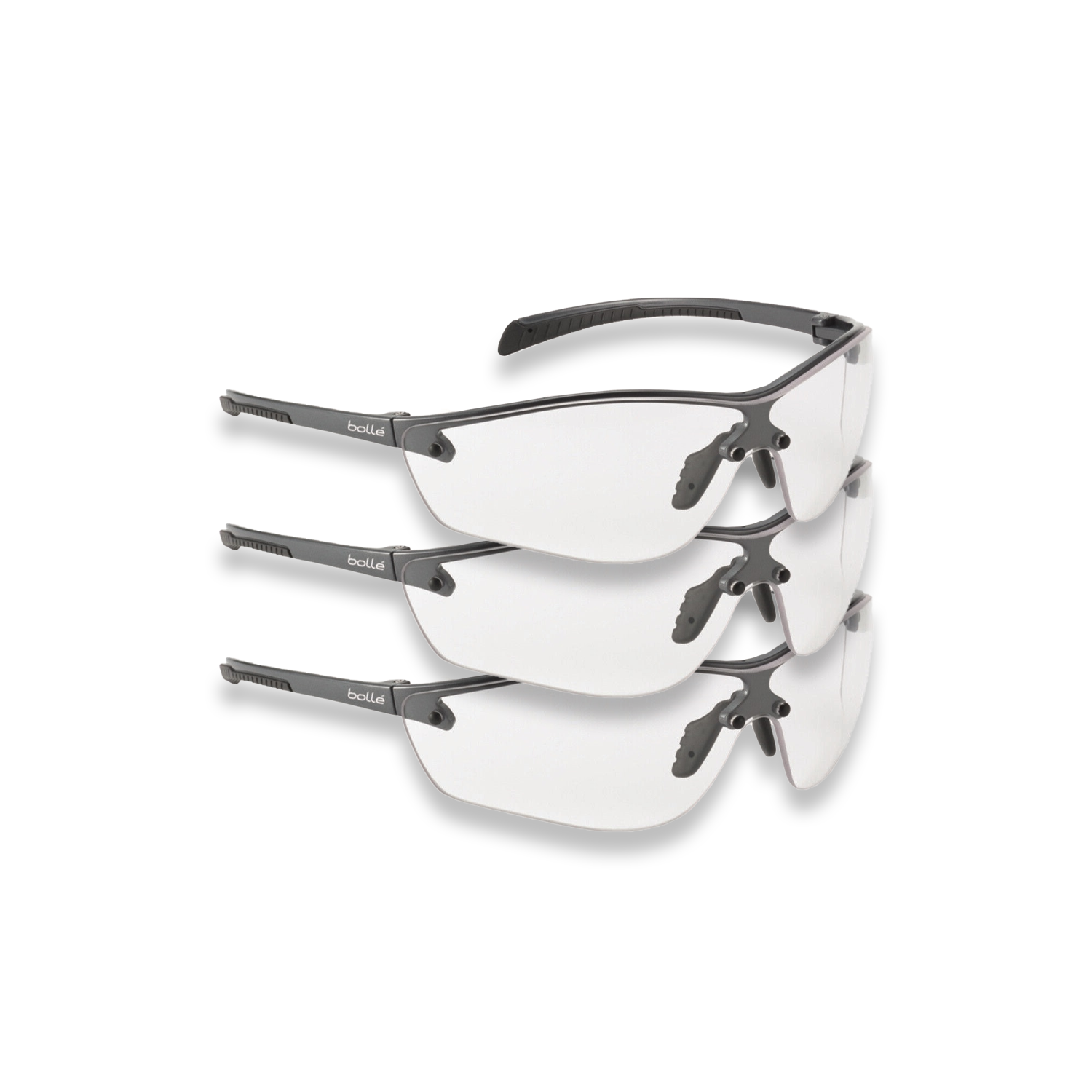 Bolle Safety Glasses Silium+ Range SILPPSI Clear Lens x 3 pairs - RDG Tools
