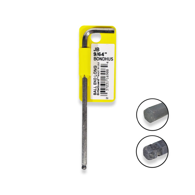 BONDHUS 9/64″ Ball End Hex Long Allen Key BriteGuard Finish 16908 - RDG ...