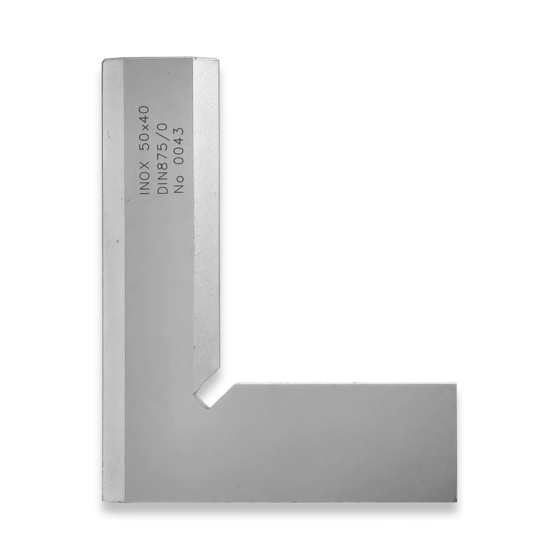 DOUBLE SIDED BEVELLED EDGE SQUARE 50 x 40MM PRECISE MEASURING MARKING ...
