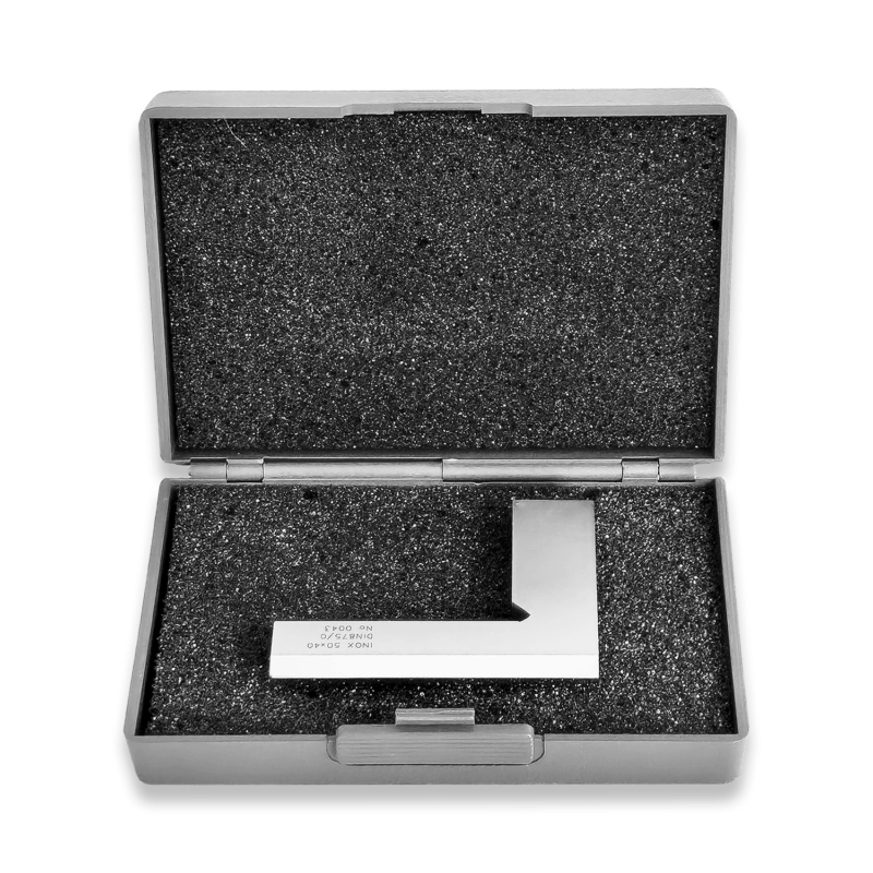 DOUBLE SIDED BEVELLED EDGE SQUARE 50 x 40MM PRECISE MEASURING MARKING ...