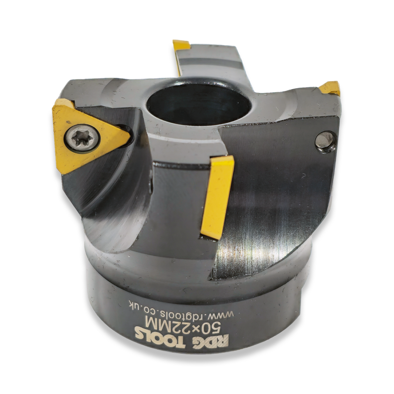 FACE MILL 50MM MILLING CUTTER WITH TIPS 22MM BORE - RDG Tools