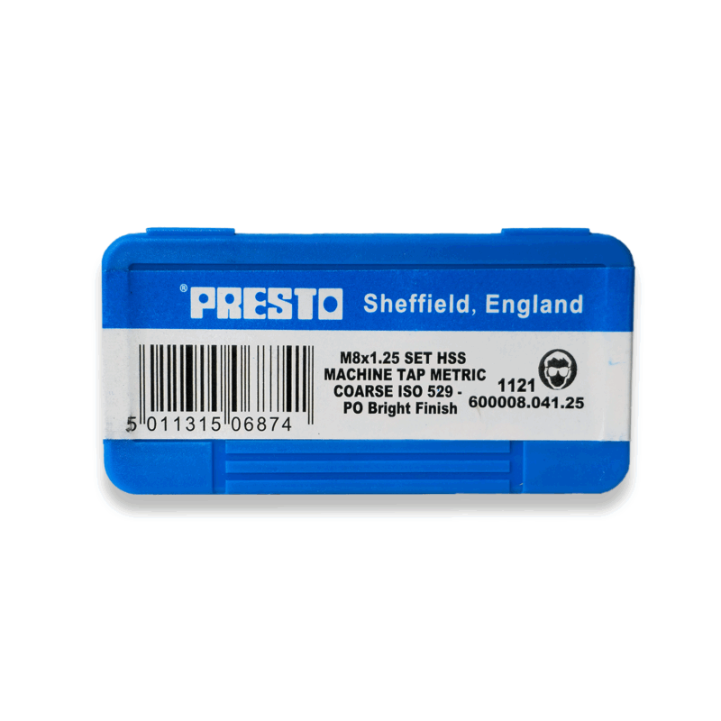 Presto M8 X 1.25 HSS Set of 3 taps - RDG Tools