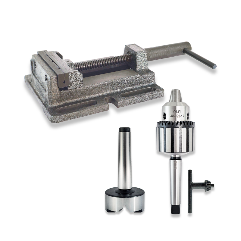 PILLAR DRILL SET WITH DRILL PRESS VICE 2MT VEE ADAPTOR AND KEYTYPE ...