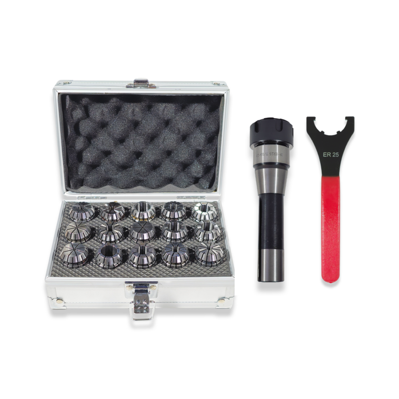 ER25 COLLET SET R8 CHUCK COLLETS AND SPANNER (1-16MM) FOR BRIDGPORT ...