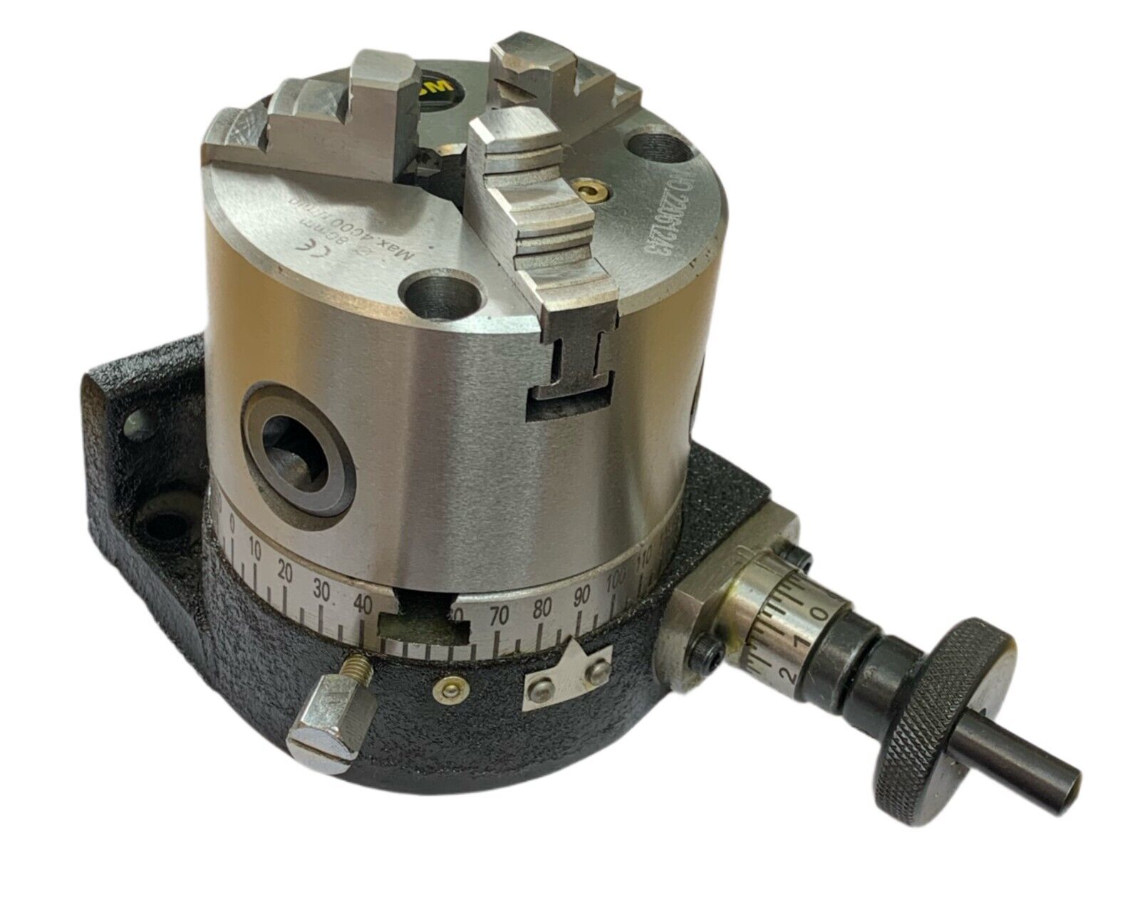 New 80mm horiz/vertical Rotary Table With 80mm 3 jaw chuck - RDG Tools