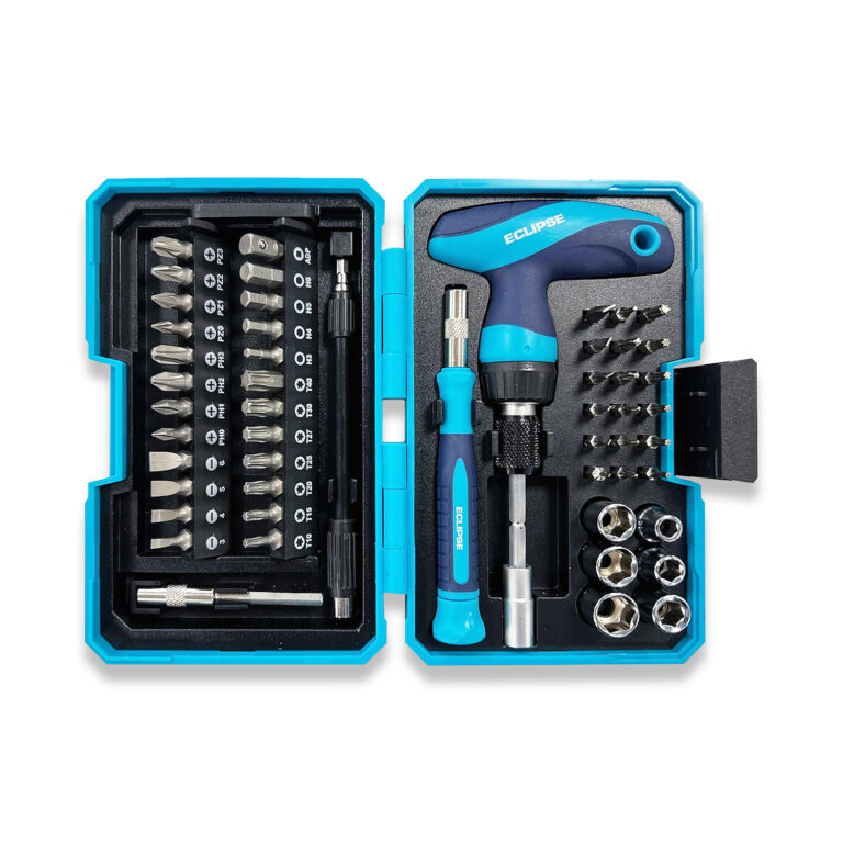 Eclipse 53 Piece T-Grip Ratchet Screwdriver & Mini Socket Set ETGRS53PS ...