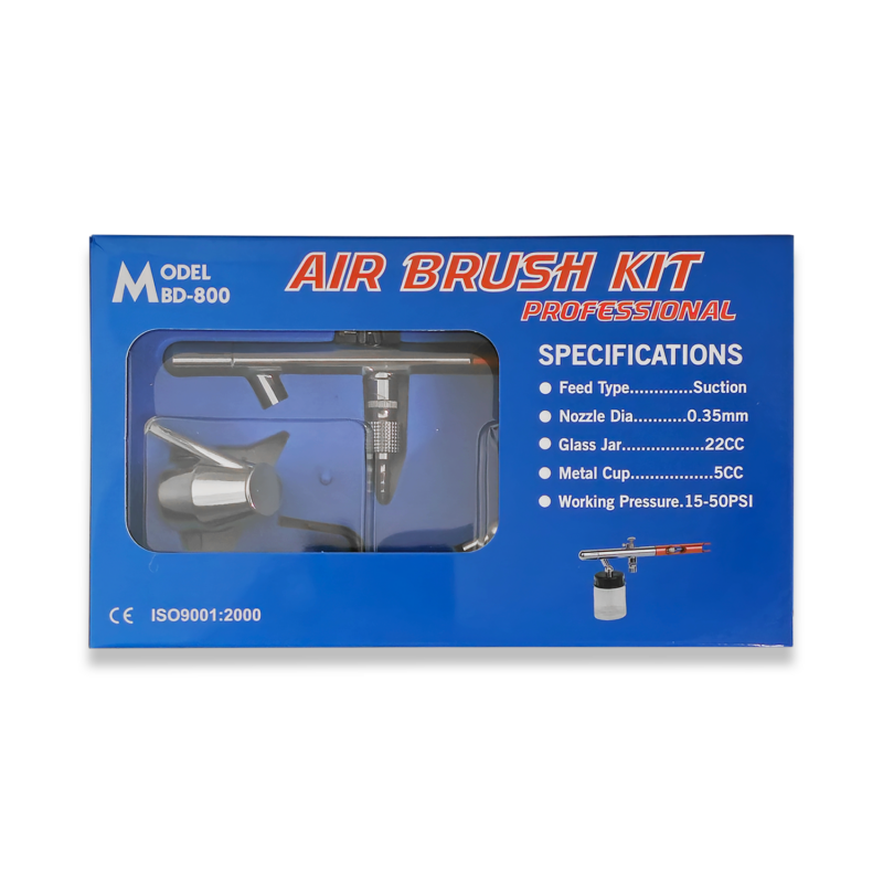 AIRBRUSH COMPRESSOR KIT WITH AIR BRUSHES 134 + 800 AND HOSE - RDG Tools